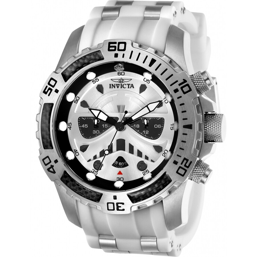 Invicta Star Wars Stormtrooper Chronograph Silver Dial Men's Watch ...