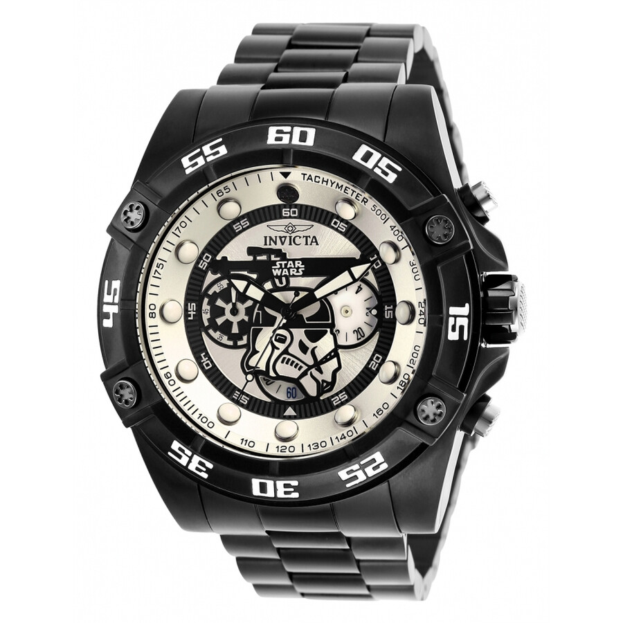 Invicta Star Wars Stormtrooper Chronograph Silver Dial Men's Watch ...