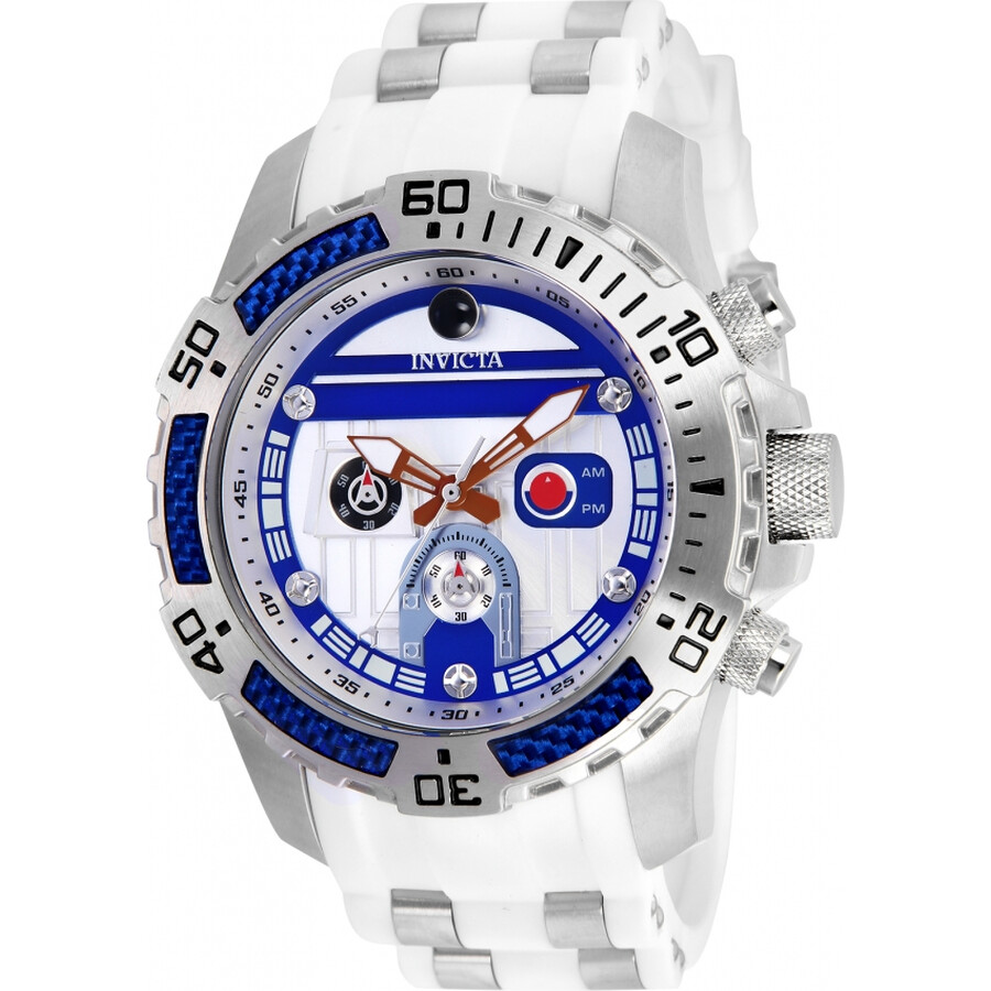 Invicta Star Wars R2-D2 Chronograph White Dial Men's Watch 26184 ...