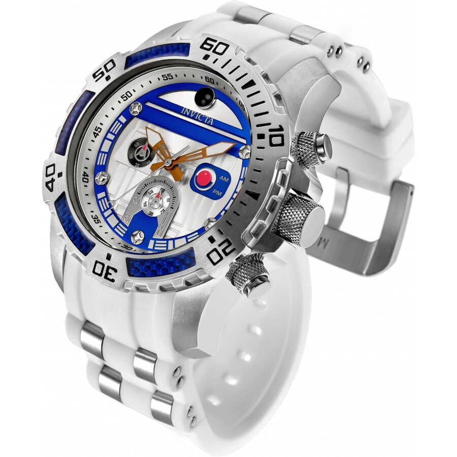 Invicta Star Wars R2-D2 Chronograph White Dial Men's Watch 26184 - Star ...