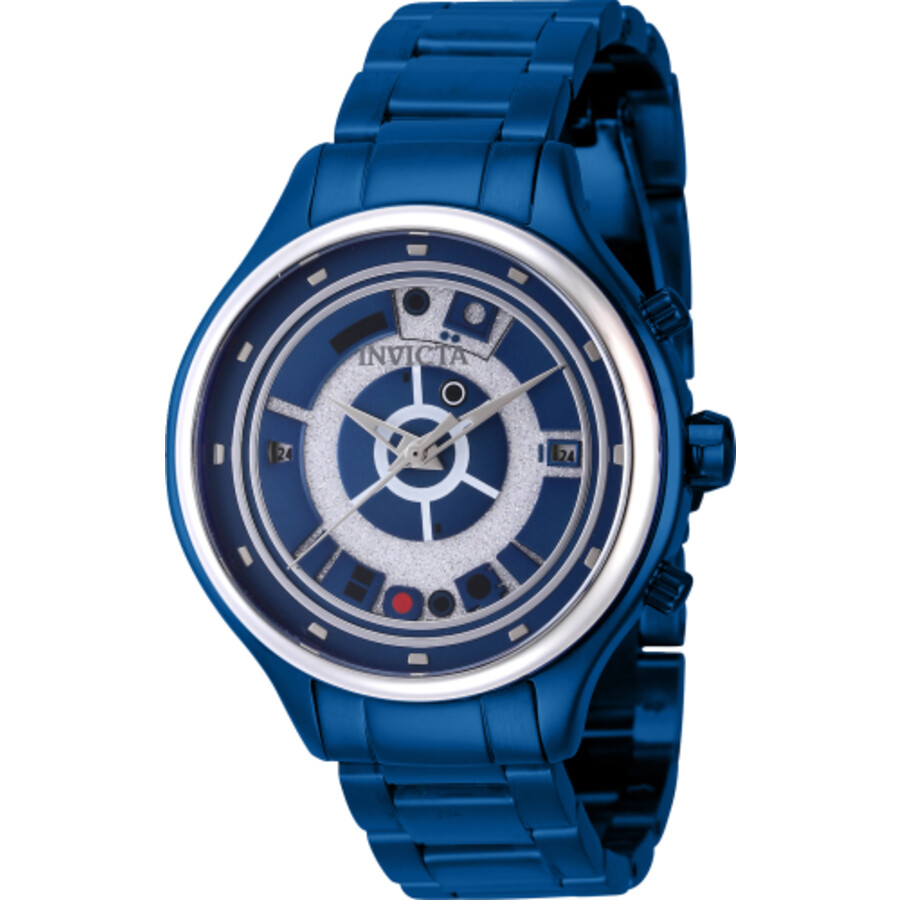 Invicta Star Wars R2-D2 World Time GMT Quartz Blue Dial Unisex Watch ...