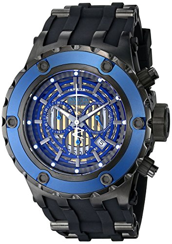 Invicta Subaqua Blue Skeletonized Dial Black Black Rubber Men's Watch ...