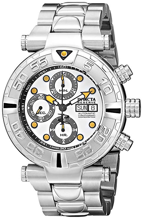 Invicta Subaqua Chronograph Automatic Silver Dial Men's Watch 10478 ...