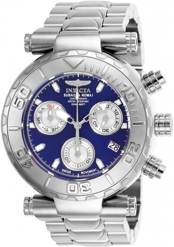 Invicta Subaqua Chronograph Blue Dial Men's Watch 25796 886678311781 ...