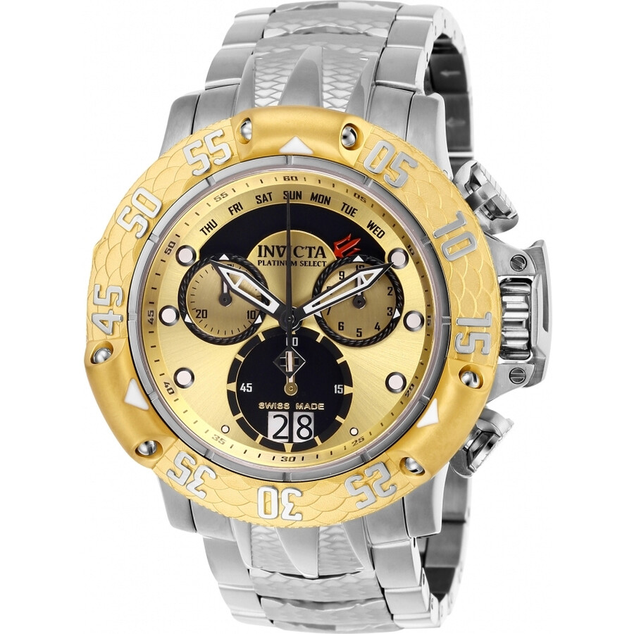 Invicta Subaqua Chronograph Gold Dial Men's Watch 26211 886678316007 ...