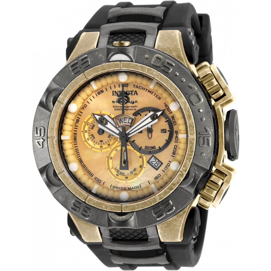 Invicta Subaqua Chronograph Gold Dial Men's Watch 18178 886678224081 ...