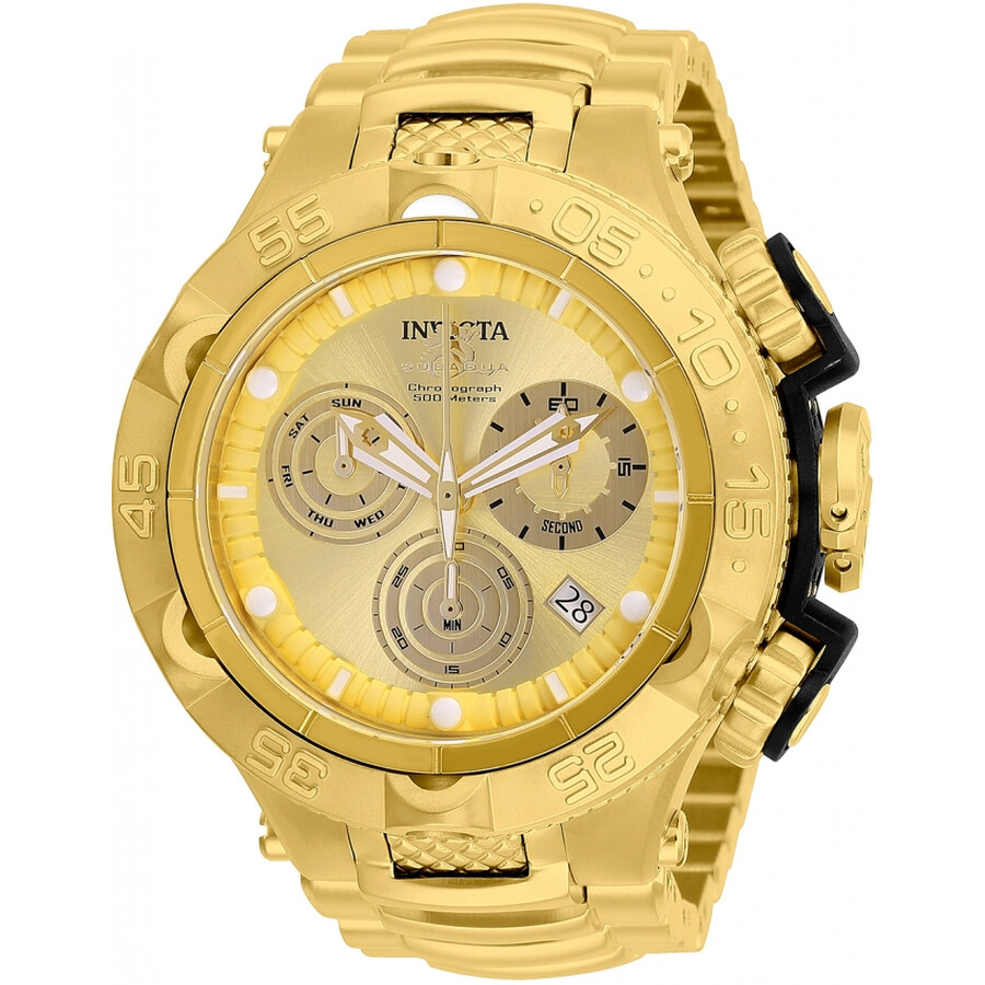 Invicta Subaqua Chronograph Gold Dial Men's Watch 26632 886678320714 ...