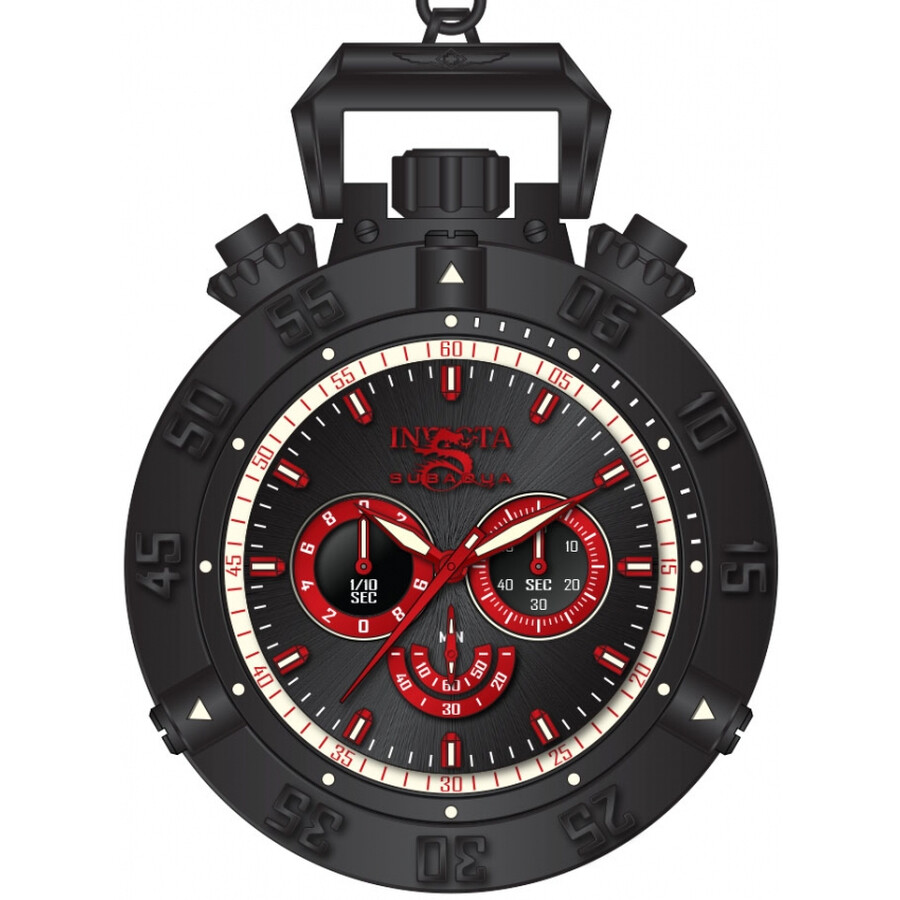 Invicta Subaqua Chronograph Quartz Black Dial Men's Pocket Watch 34690 ...