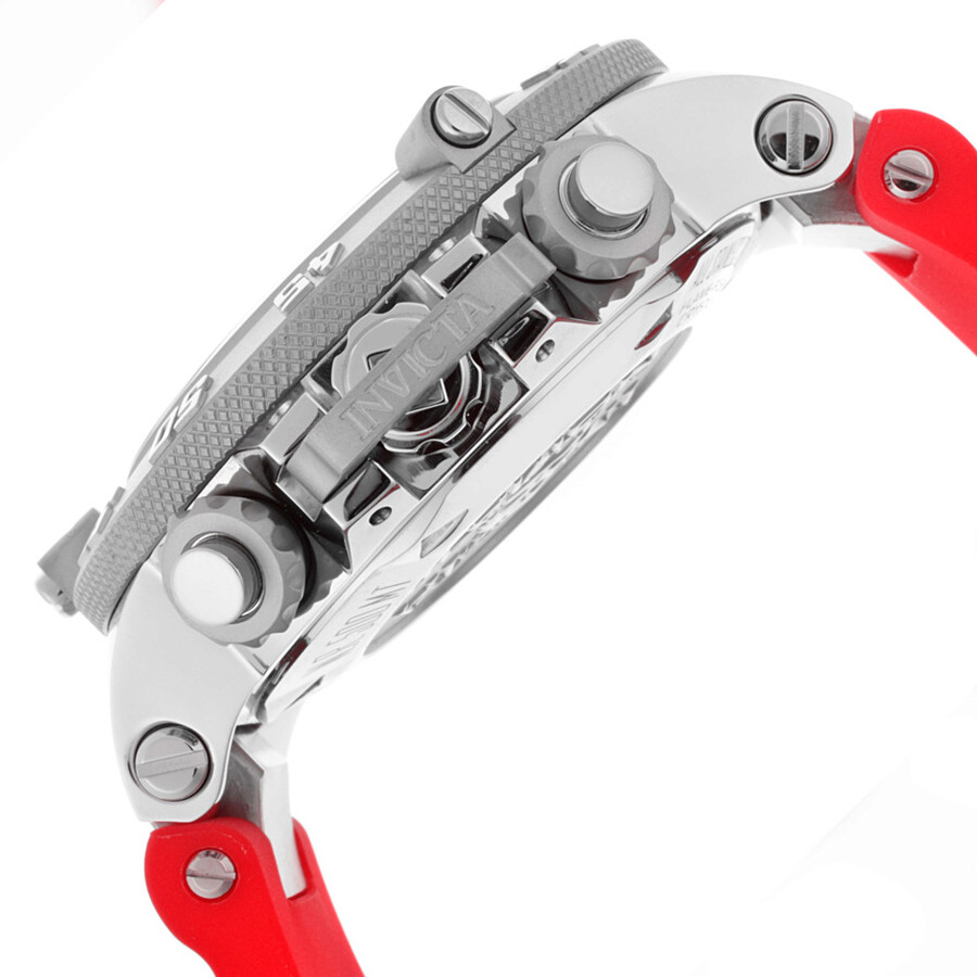 Invicta Subaqua Chronograph Red Dial Stainless Steel Red Rubber Men's ...
