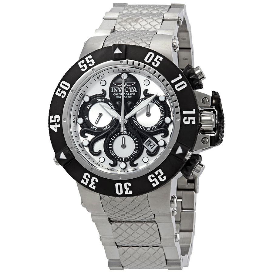 Invicta Subaqua Chronograph Silver Dial Men's Watch 26131 886678315208 ...