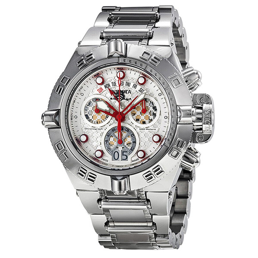 Invicta Subaqua Chronograph Silver Dial Stainless Steel Men's Watch ...