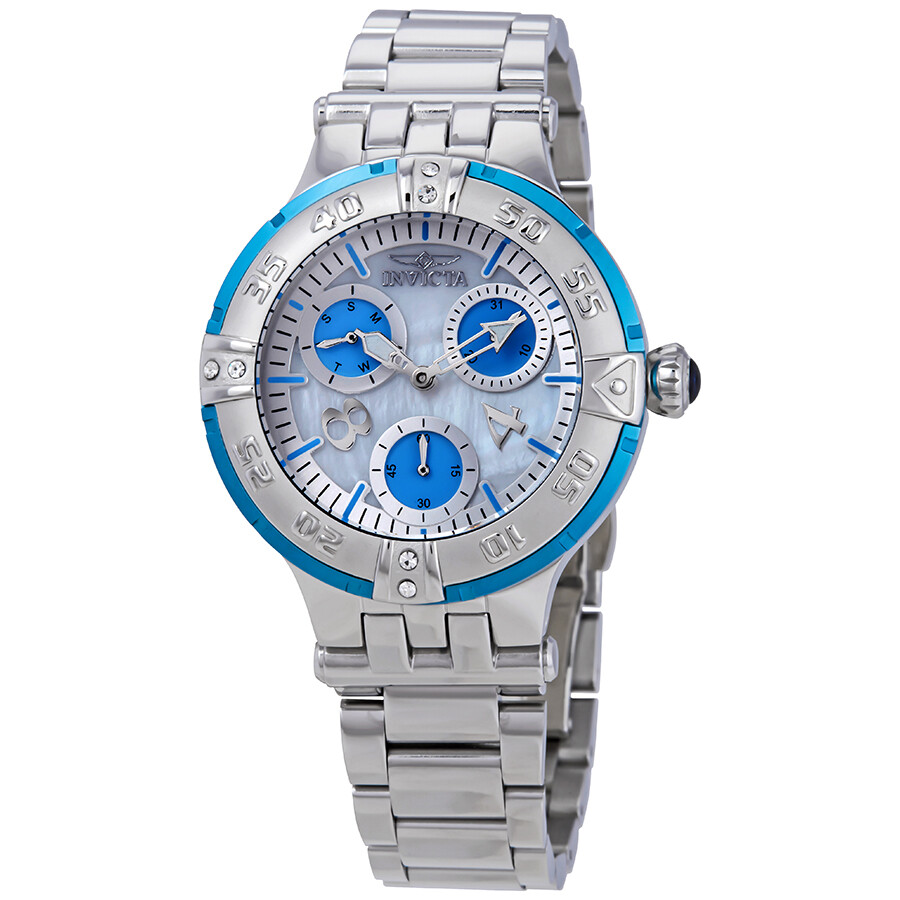 Invicta Subaqua Crystal White Mother of Pearl Dial Ladies Watch 26145 ...