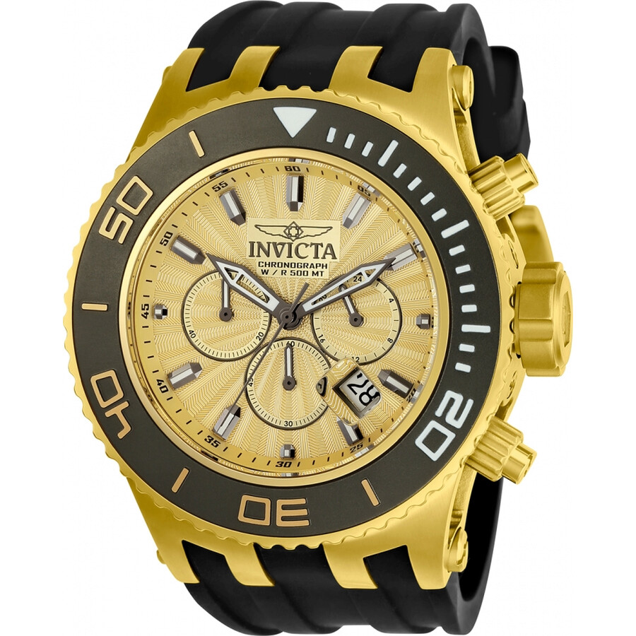 Invicta Subaqua Gold Dial Chronograph Men's Watch 24252 886678294220 ...