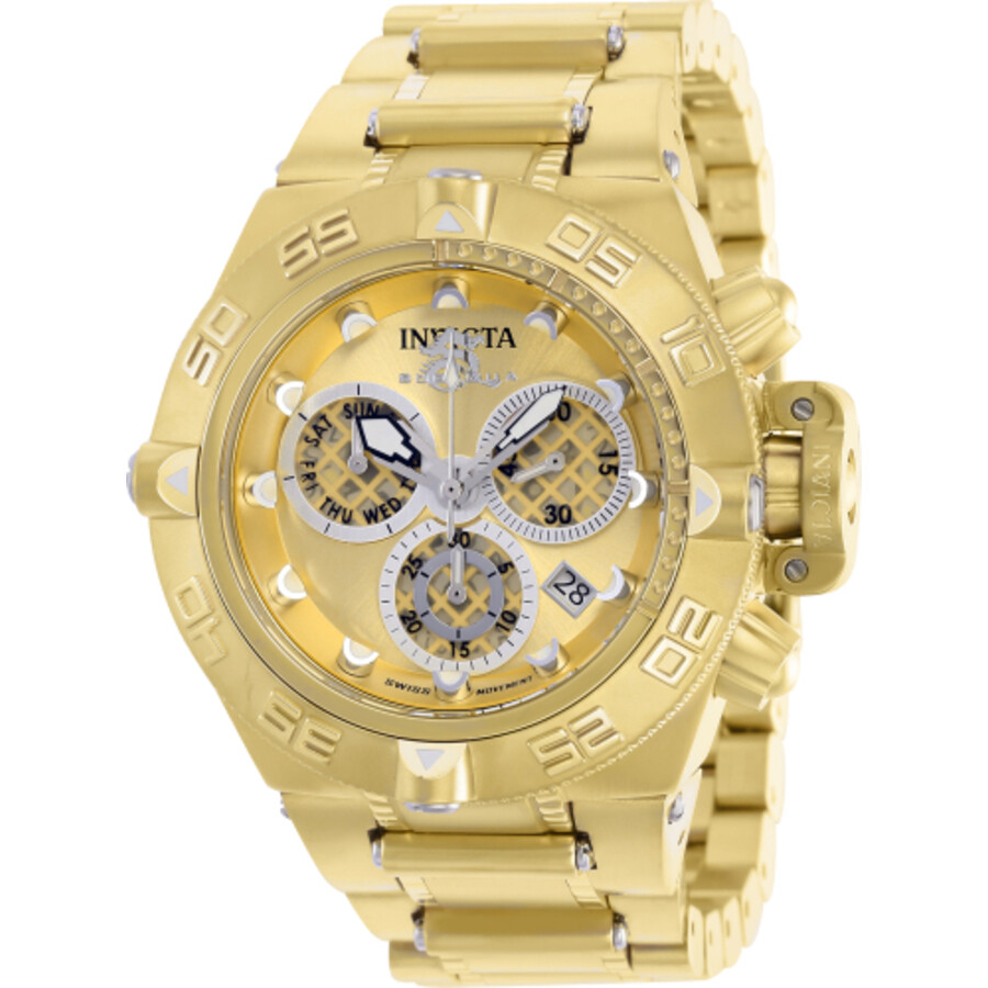 Invicta Subaqua Chronograph Quartz Gold Dial Men's Watch 37589 ...
