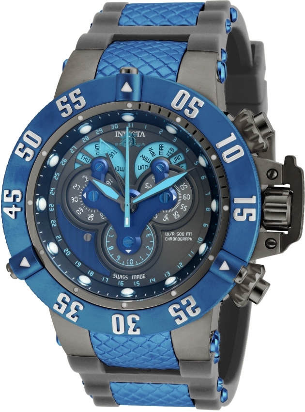 Invicta Subaqua Mechanical Chronograph Gunmetal Dial Grey Polyurethane ...
