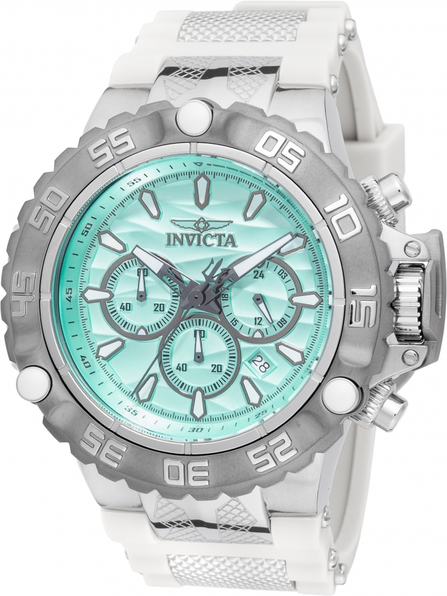 Invicta Subaqua Poseidon Chronograph GMT Quartz Light Blue Dial Men's ...