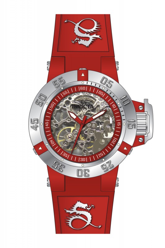 Invicta Subaqua Red Skeleton Dial Red Silicone Ladies Watch 16781 ...