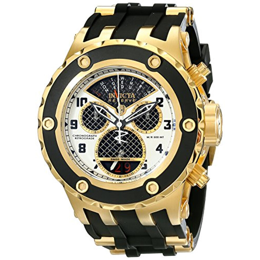 Invicta Subaqua Silver Dial Black Polyurethane Men's Watch 16314 ...