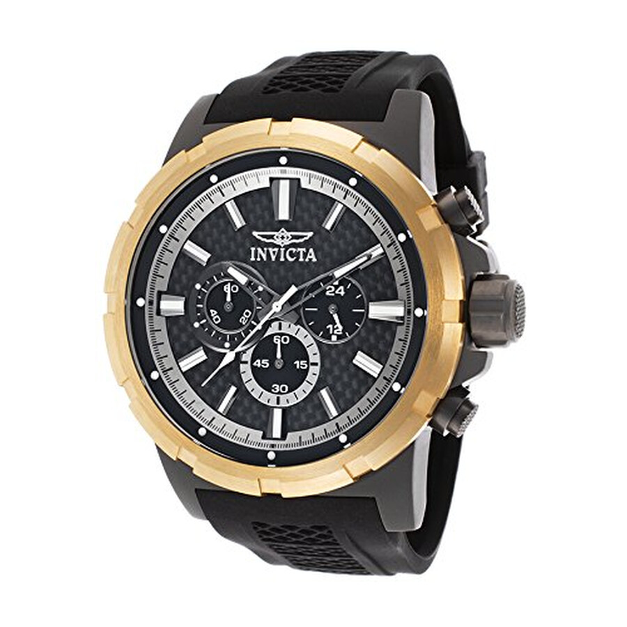 Invicta TI-22 Chronograph Black Dial Black Silicone Men's Watch 20454 ...