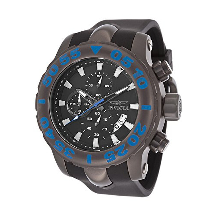Invicta TI-22 Chronograph Black Dial Black Silicone Men's Watch 20465 ...