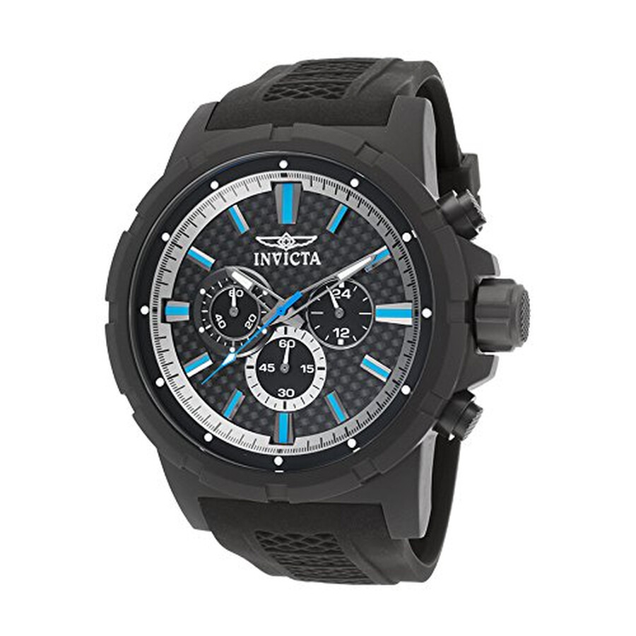 Invicta TI-22 Chronograph Black Dial Dark Grey Silicone Men's Watch ...