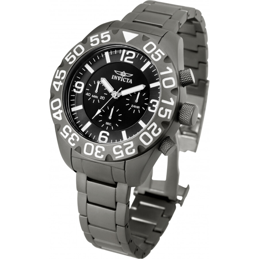 Invicta TI-22 Chronograph Black Dial Titanium Men's Watch 20455 - TI-22 ...