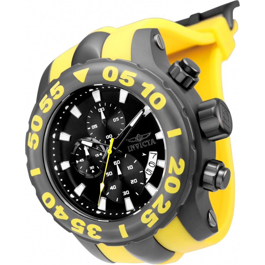 Invicta TI-22 Black Dial Yellow Band Men's Chronograph Watch 20467 - TI ...