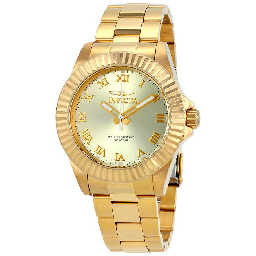 Invicta Time Square Gold Dial Men's Watch 2408 843836024082 - Invicta ...