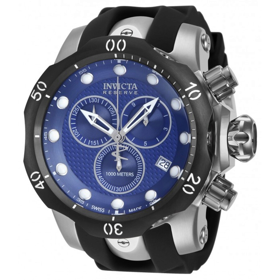 Invicta Venom Blue Dial Black Polyurethane Men's Watch 16149 ...