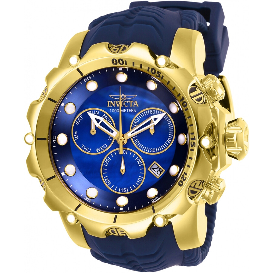 Invicta Venom Chronograph Blue Dial Men's Watch 26245 886678316397 ...