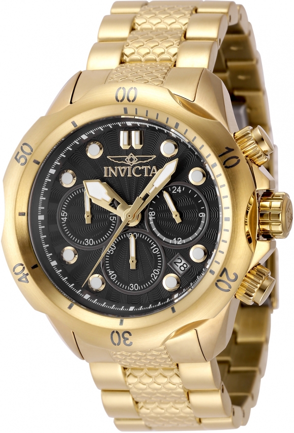 Invicta Venom Chronograph GMT Quartz Black Dial Men's Watch 47754 ...