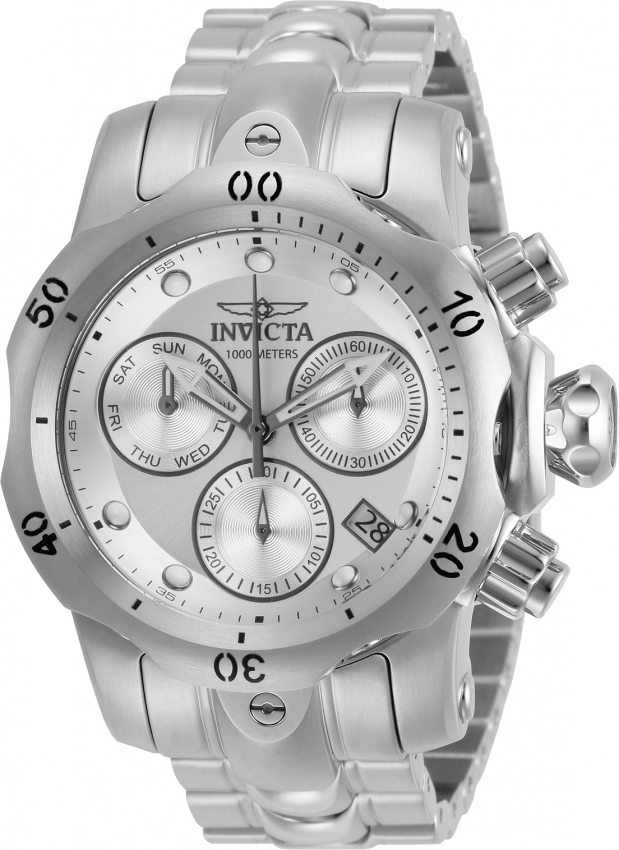 Invicta Venom Chronograph Quartz Silver Dial Men's Watch 29625 ...