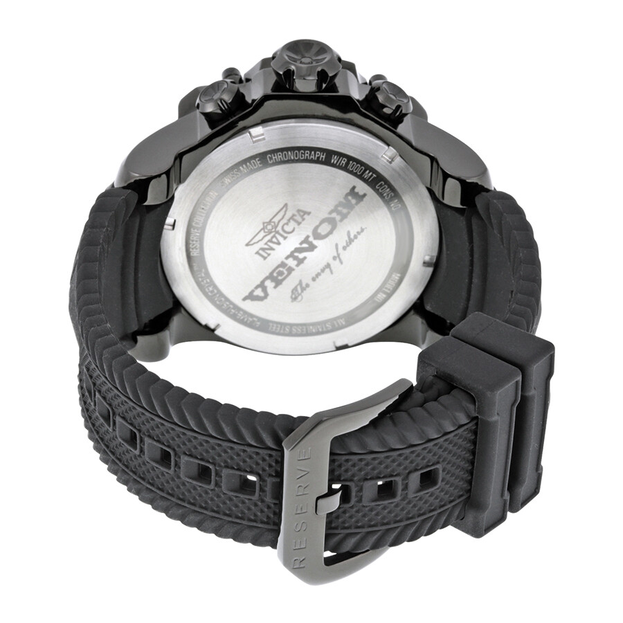 Invicta Venom Chronopgraph Silver and Black Dial Men's Watch 20398 ...