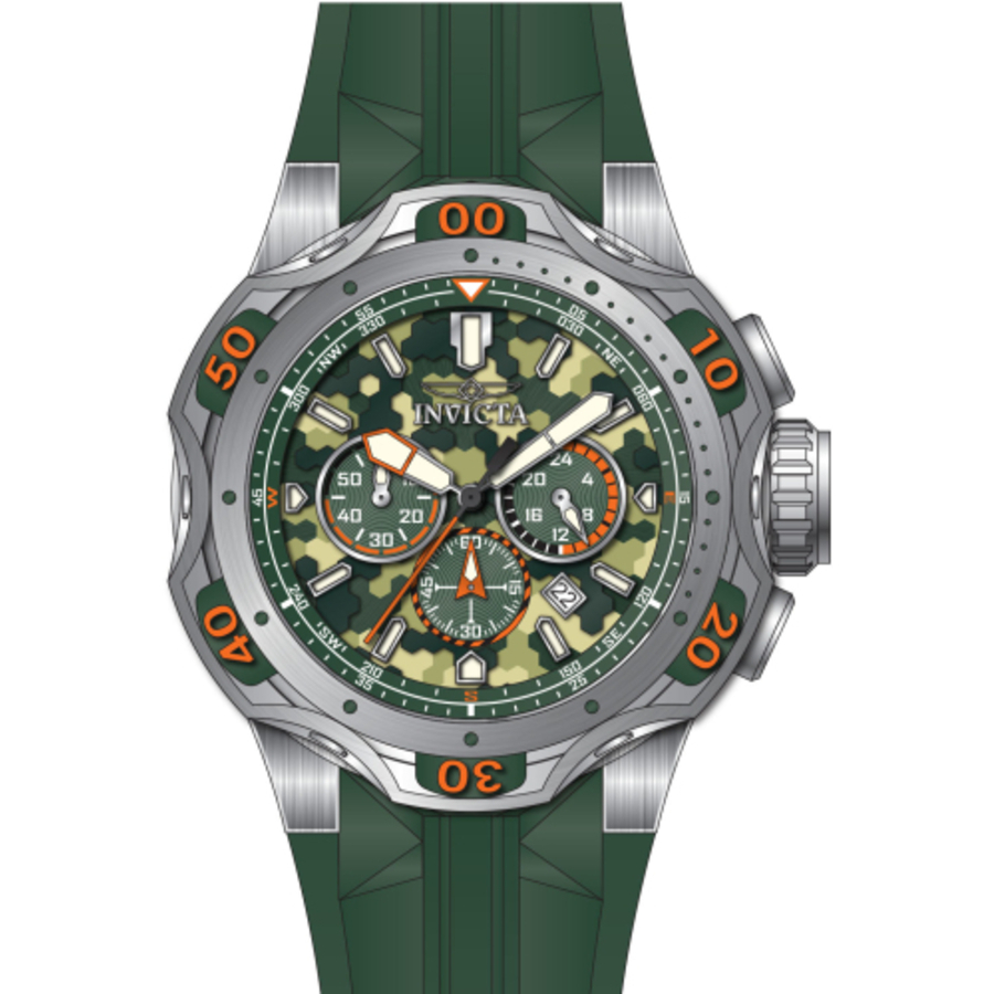 Invicta Venom Date Chronograph GMT Quartz Green Dial Men's Watch 47759 ...