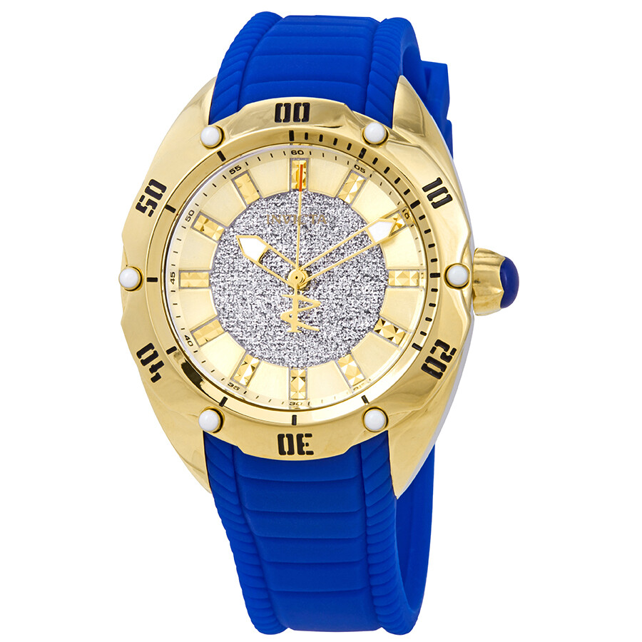 Invicta Venom Gold-tone Dial Blue Silicone Ladies Watch 26153 ...