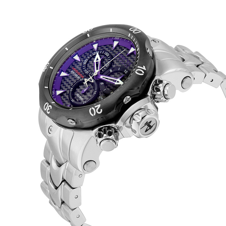 Invicta Venom Purple Dial Stainless Steel Men's Watch 10177 - Venom ...