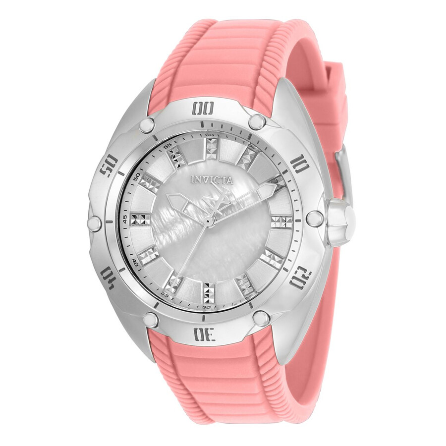 Invicta Venom Quartz White Dial Pink Silicone Ladies Watch 34048 ...