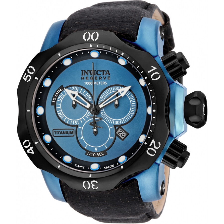 Invicta Venom Titanium Chronograph Quartz Blue Dial Men's Watch 16000 ...