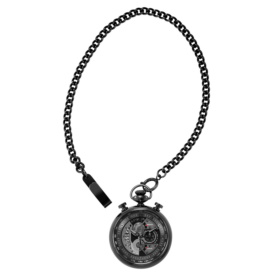 Invicta Vintage Chronograph Quartz Black Dial Men's Pocket Watch 34458 ...