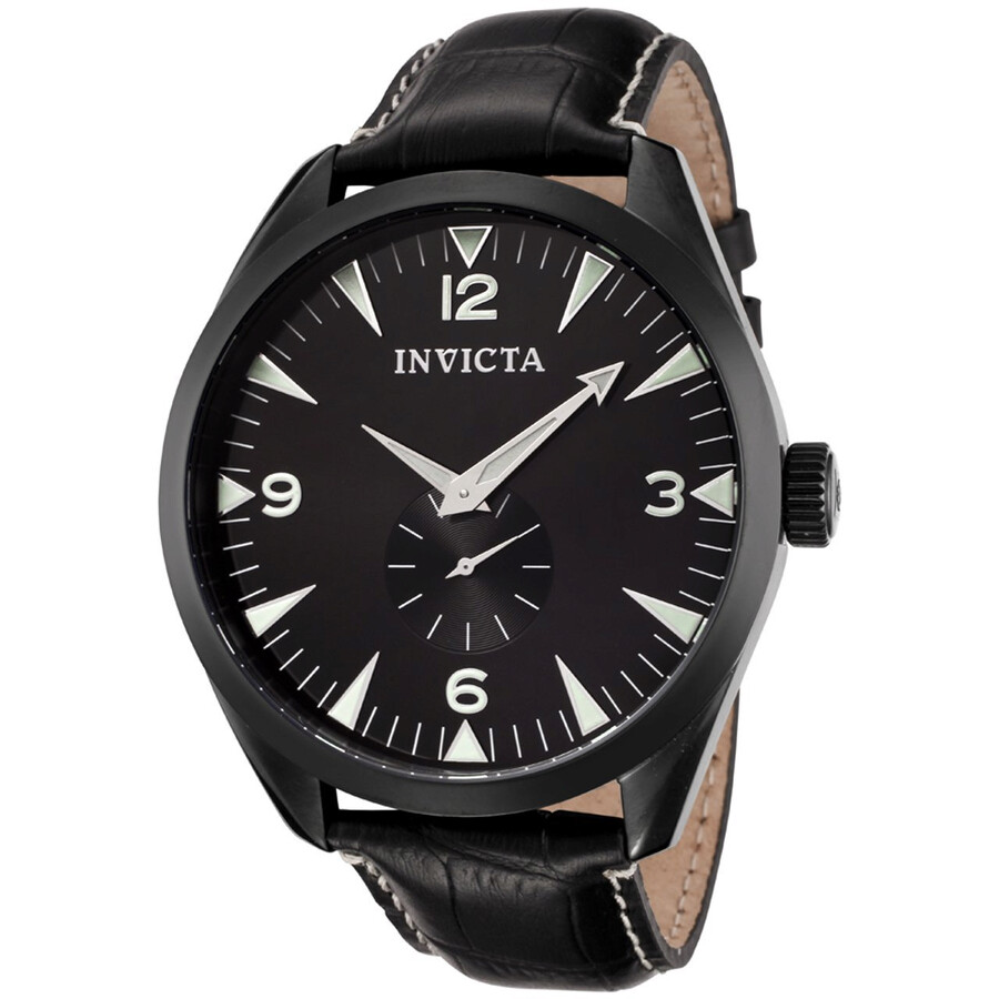 Invicta Vintage Collection Black Leather Men's Watch 0428 843836004282 ...