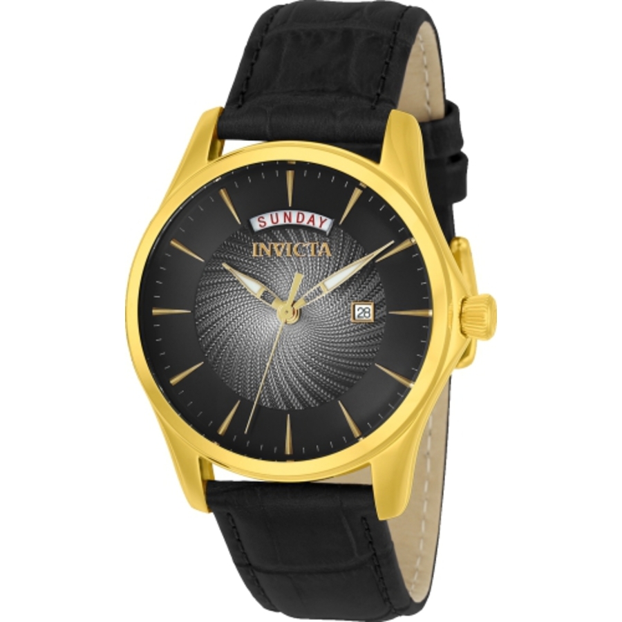 Invicta Vintage Date Day Quartz Black Dial Men's Watch 24401 ...
