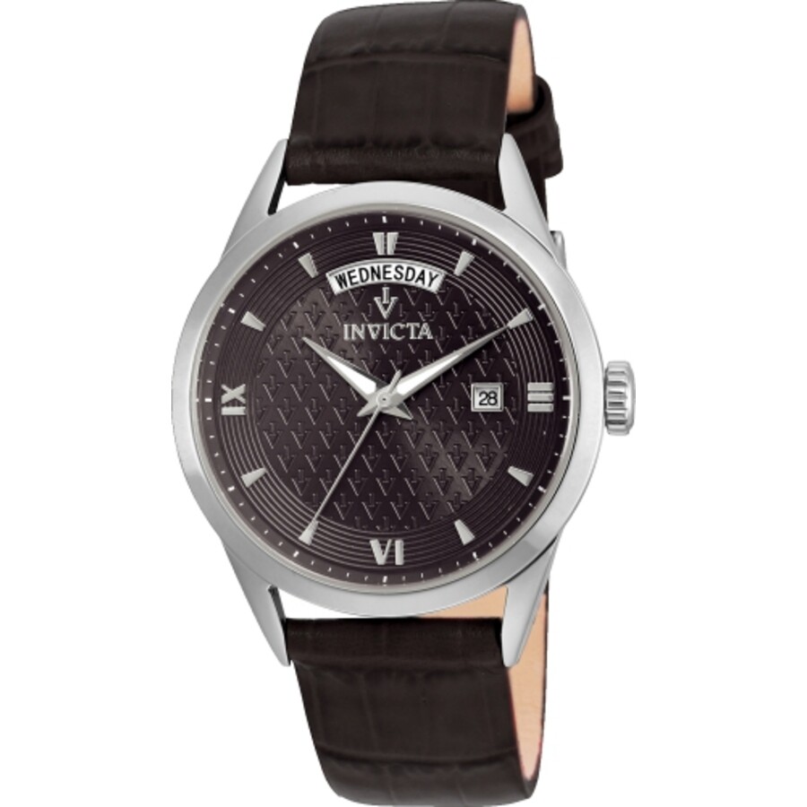 Invicta Vintage Date day Quartz Brown Dial Ladies Watch 22825 ...