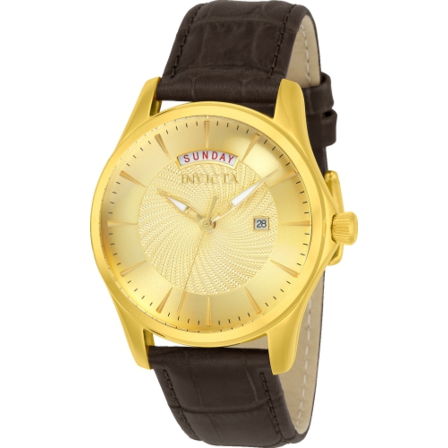 Invicta Vintage Date Day Quartz Champagne Dial Men's Watch 24400 ...