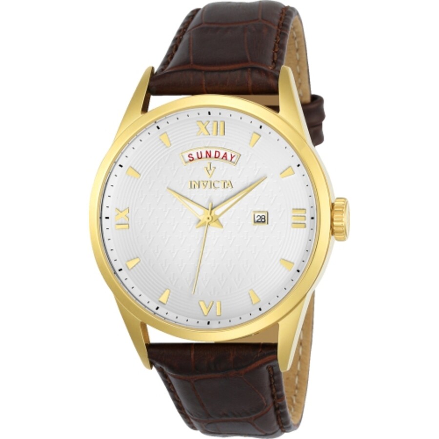 Invicta Vintage Date Day Quartz White Dial Men's Watch 24110 ...