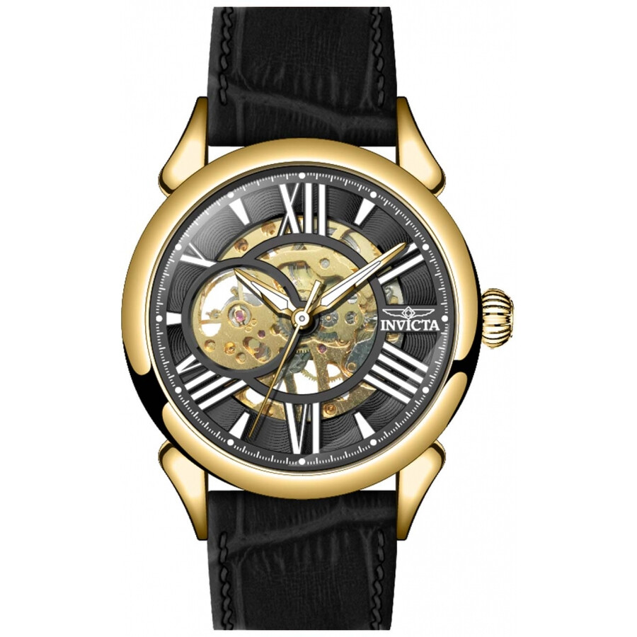 Invicta Vintage Hand Wind Black Dial Men's Watch 38163 886678519255 ...