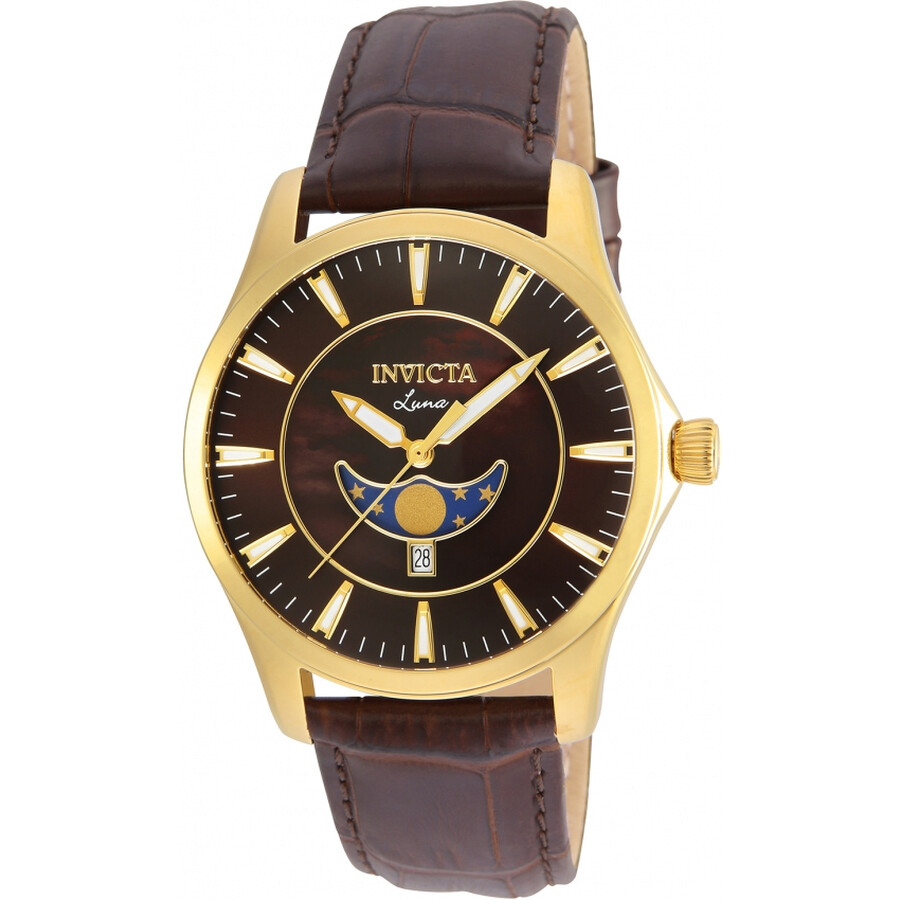 Invicta Vintage Moonphase Brown Dial Men's Watch 23129 886678282333 ...