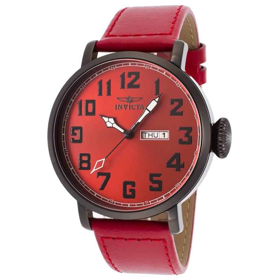 Invicta Vintage Red Dial Men's Watch 18435 886678227525 - Watches ...