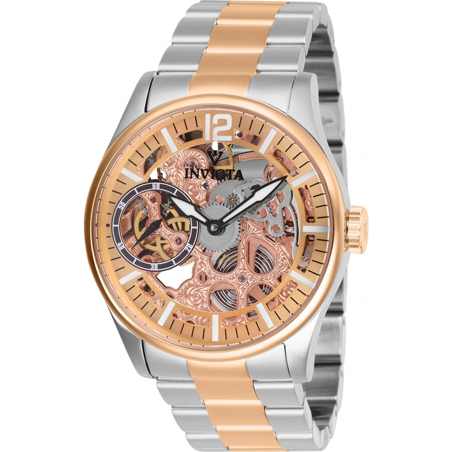 Invicta Vintage Rose Gold-tone Exo-Skeletal Dial Men's Watch 27569 ...
