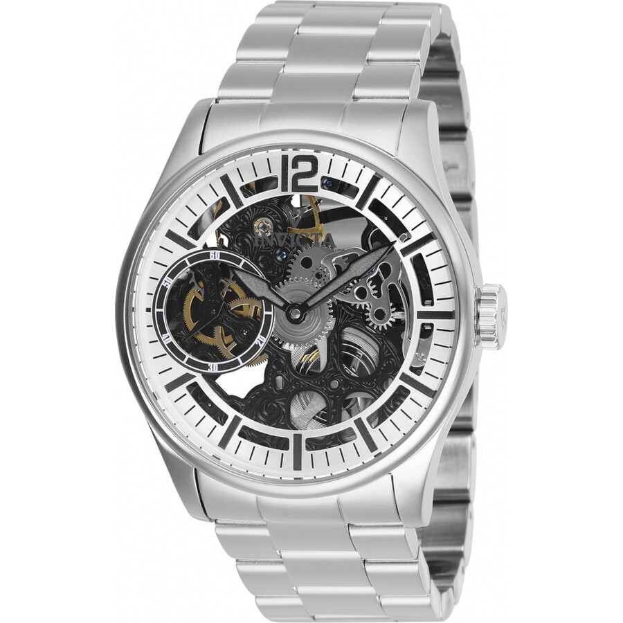 Invicta Vintage Silver-tone Exo-Skeletal Dial Men's Watch 27565 ...