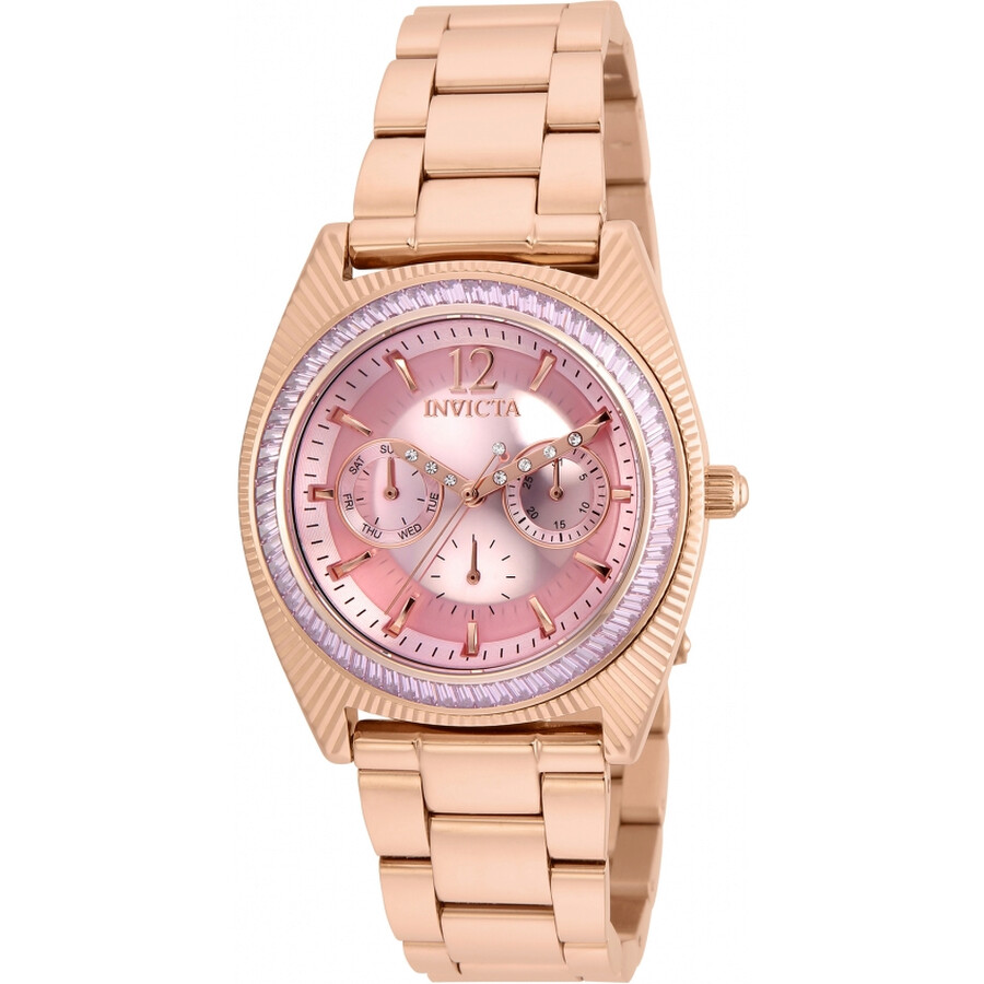 Invicta Wildflower Pink Dial Rose Gold-plated Ladies Watch 23464 ...